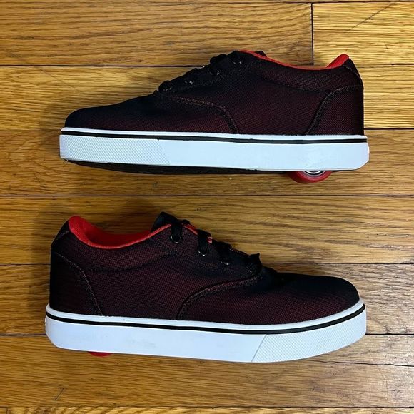 Heelys | Shoes | Rare Heelys Launch Skate Shoes Black Red Size 4y ...